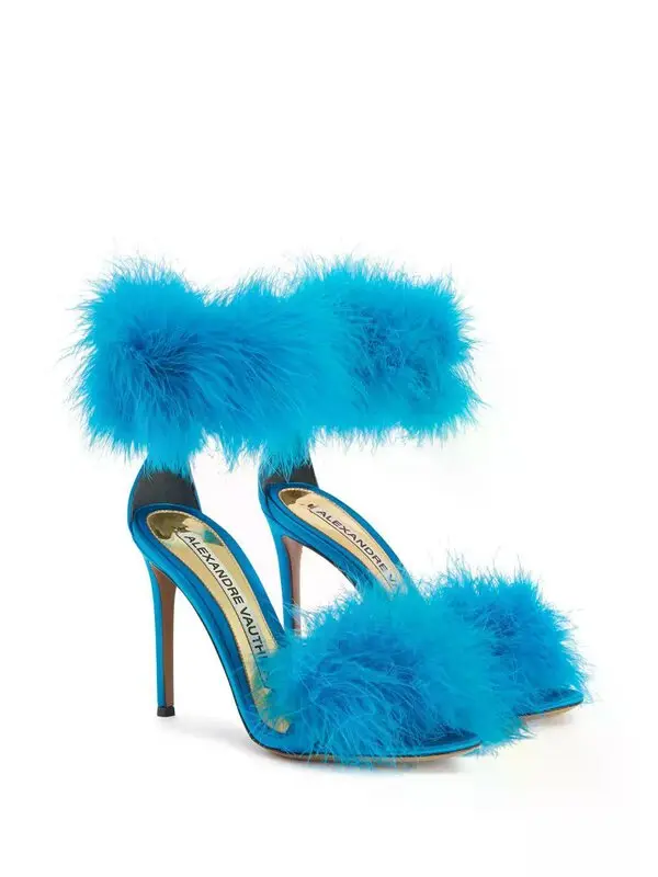Alexandre Vauthier Veronica 105mm Feather-detailing Sandals