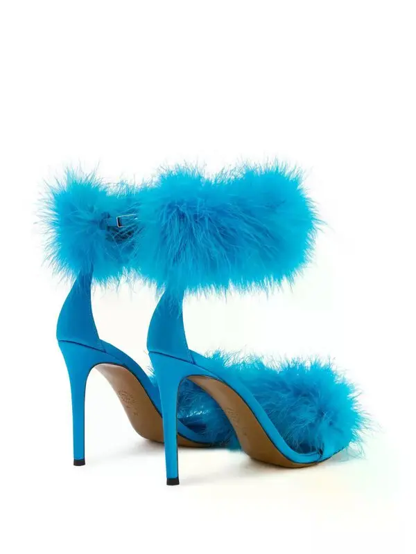 Alexandre Vauthier Veronica 105mm Feather-detailing Sandals
