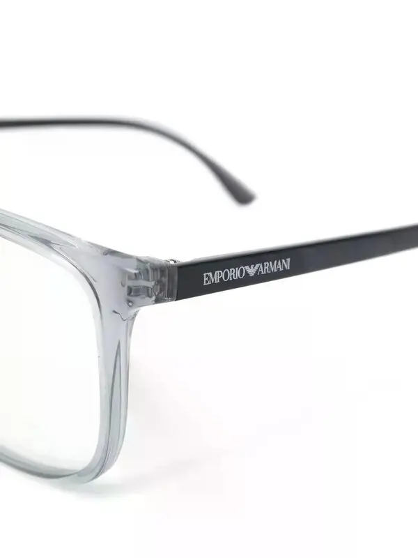 Emporio Armani Square Frame Glasses - Neutrals