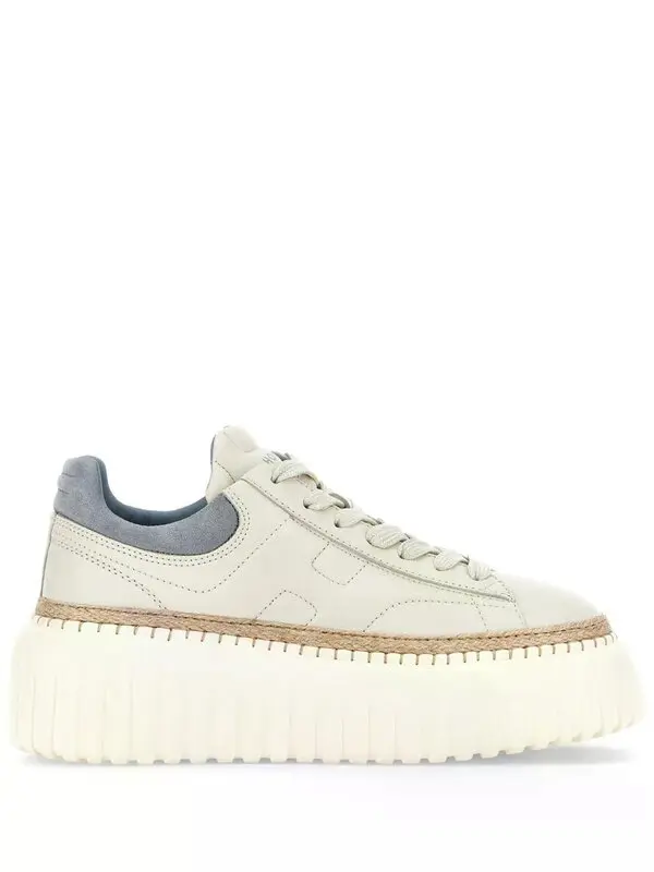 Hogan H-stripes Leather Sneakers - Neutrals