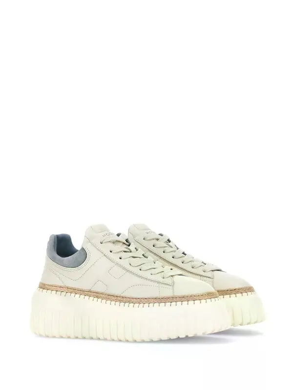 Hogan H-stripes Leather Sneakers - Neutrals