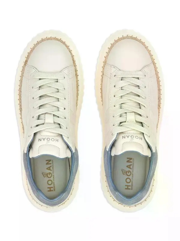Hogan H-stripes Leather Sneakers - Neutrals