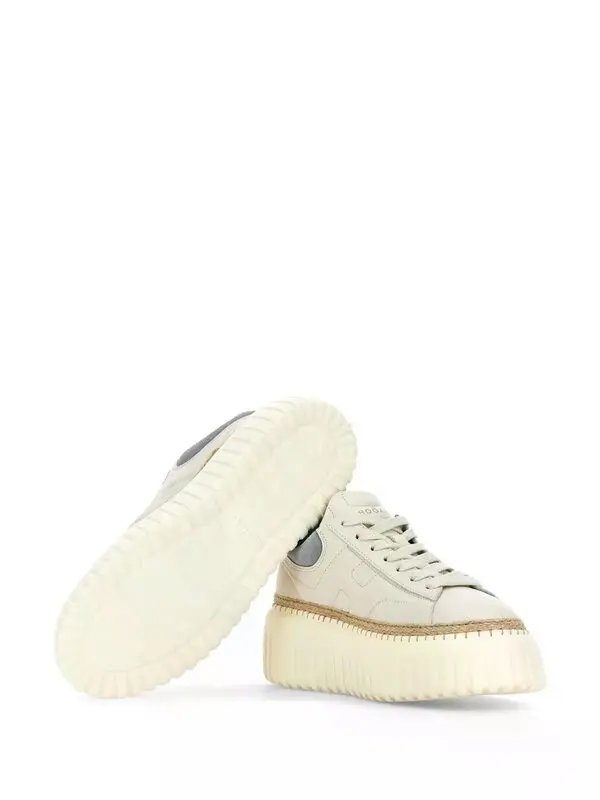 Hogan H-stripes Leather Sneakers - Neutrals
