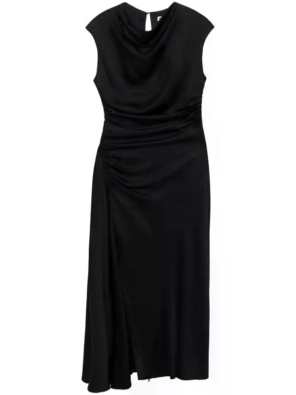Simkhai Burke Asymmetric Draped Dress - Black