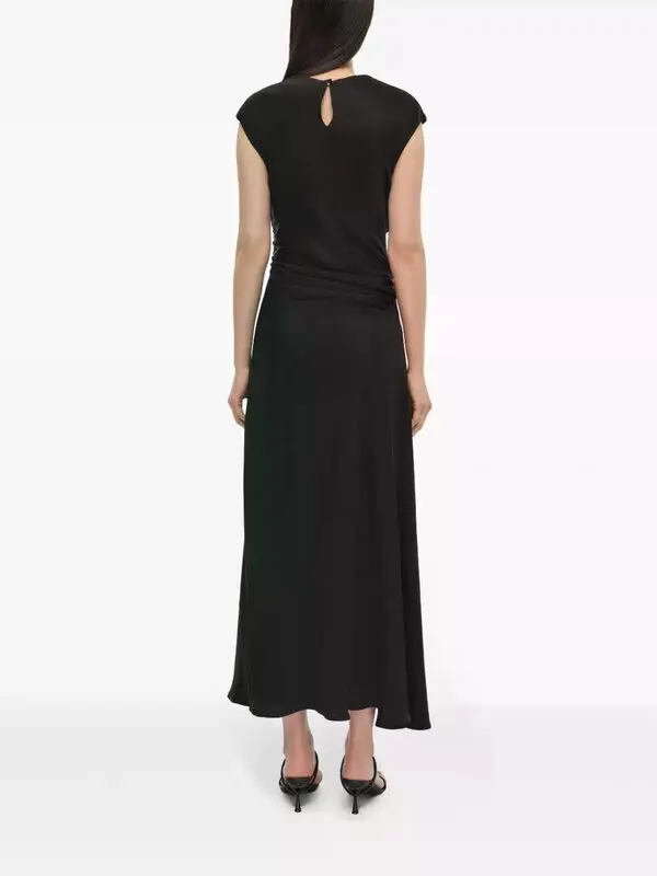 Simkhai Burke Asymmetric Draped Dress - Black