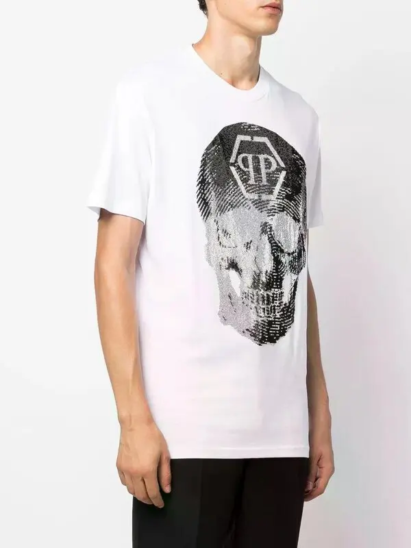 Philipp Plein Ss Skull Print T-shirt - White