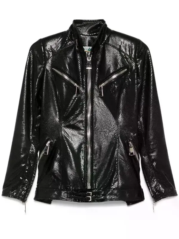 MITILIANE COUTURE Lizard Skin-effect Leather Jacket