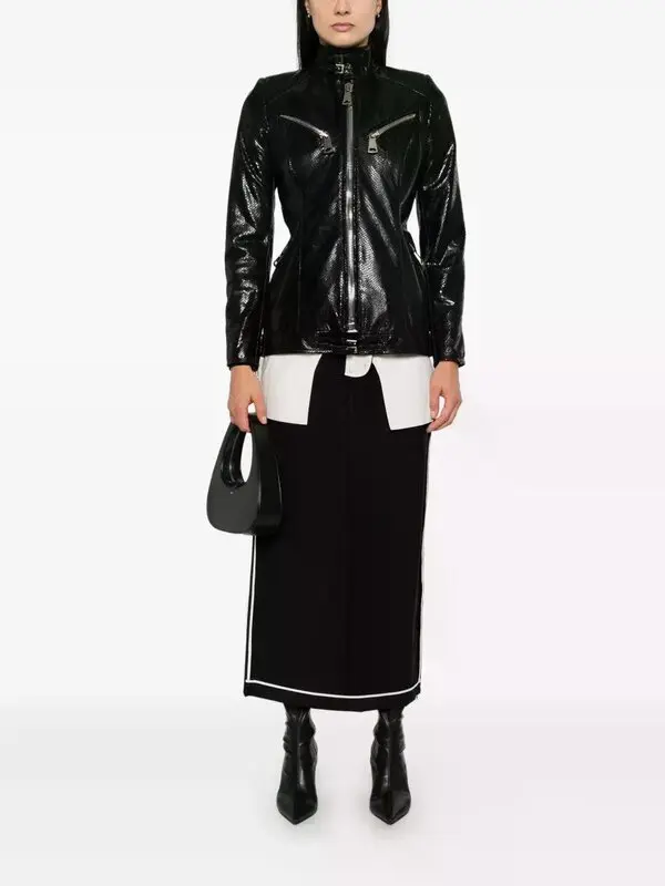MITILIANE COUTURE Lizard Skin-effect Leather Jacket