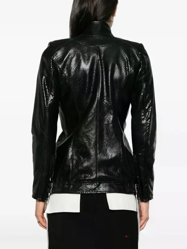 MITILIANE COUTURE Lizard Skin-effect Leather Jacket