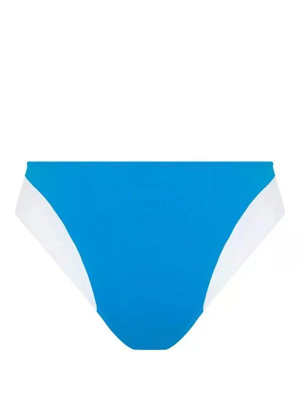 LET'S SWIM White Colour-block Bikini Bottoms