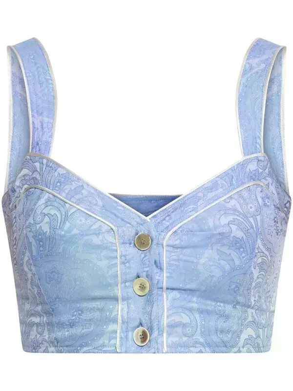 Etro Printed Cropped Top