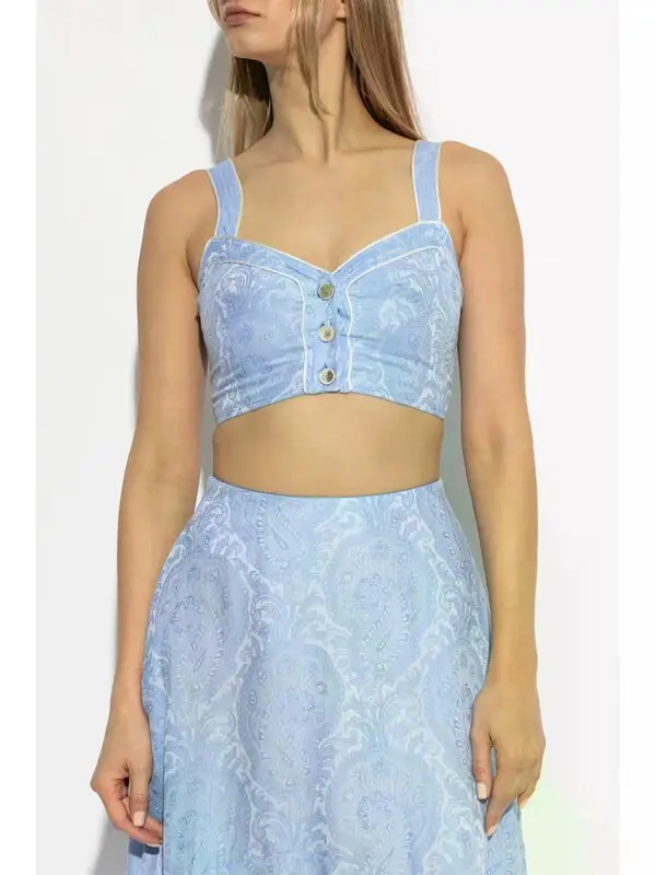 Etro Printed Cropped Top