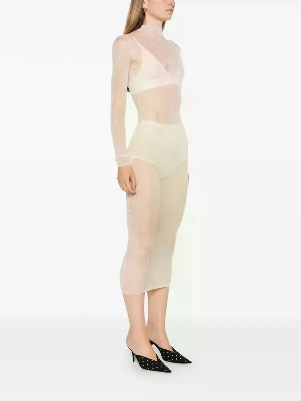 MUGLER Sheer Maxi Dress