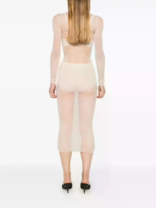 MUGLER Sheer Maxi Dress