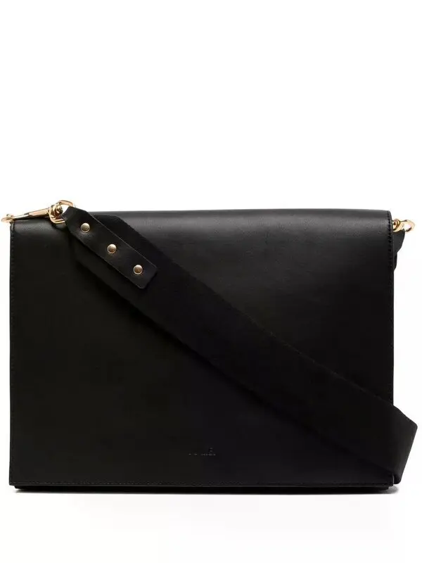 YU MEI Debossed-logo Lambskin Laptop Bag