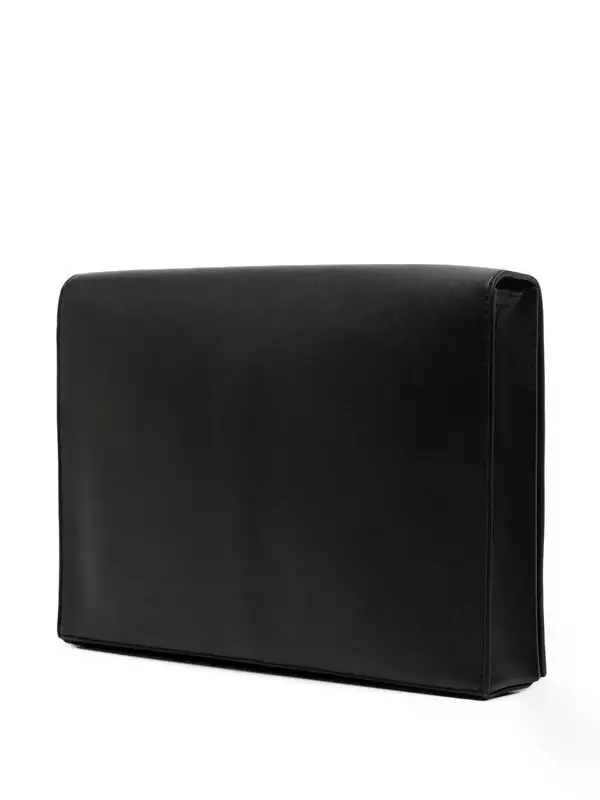 YU MEI Debossed-logo Lambskin Laptop Bag