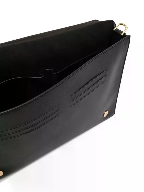 YU MEI Debossed-logo Lambskin Laptop Bag