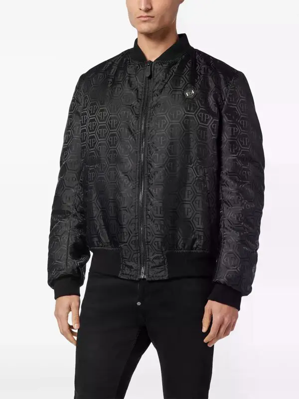 Philipp Plein Monogram Jacquard Bomber Jacket