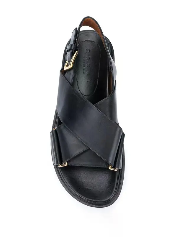 Marni Fussbett Criss-cross Sandals - Black