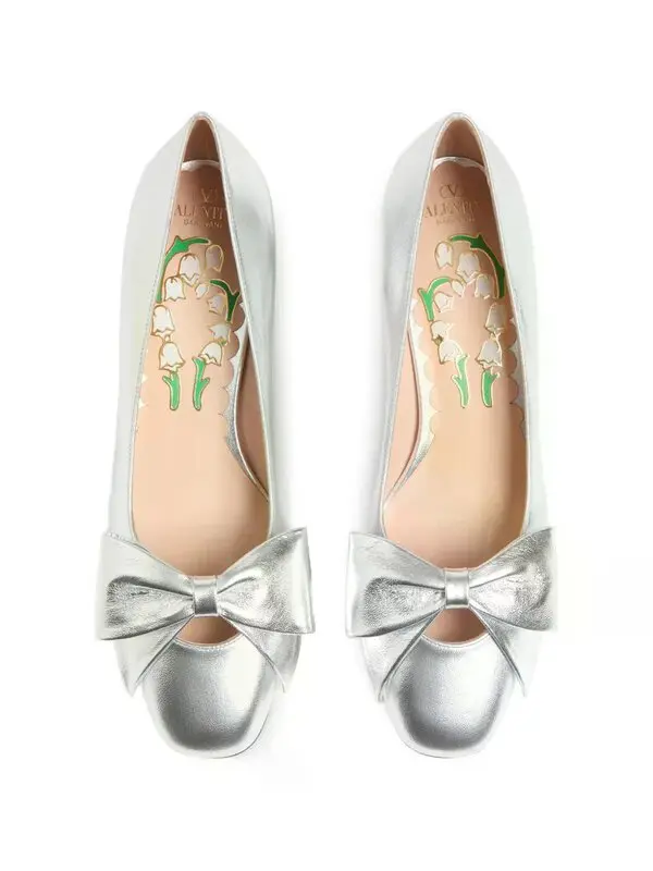 Valentino Garavani Bow Detail Pumps - Silver