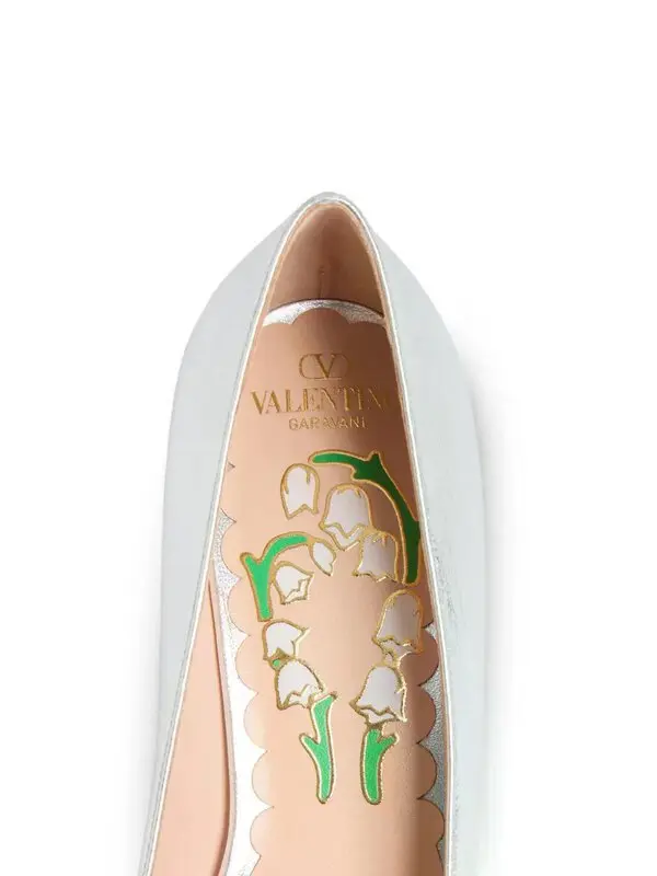Valentino Garavani Bow Detail Pumps - Silver