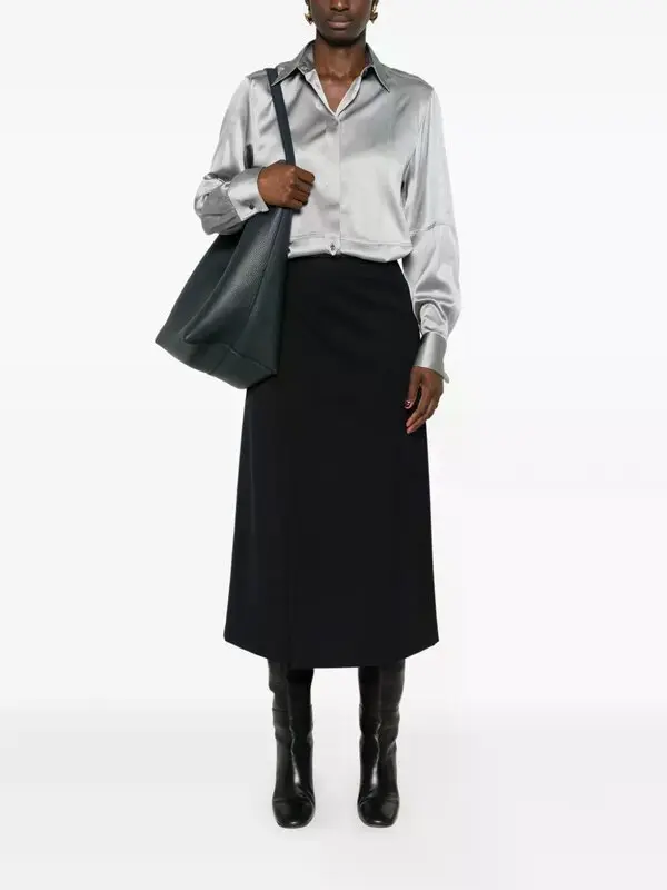 Brunello Cucinelli Long-sleeve Satin Shirt