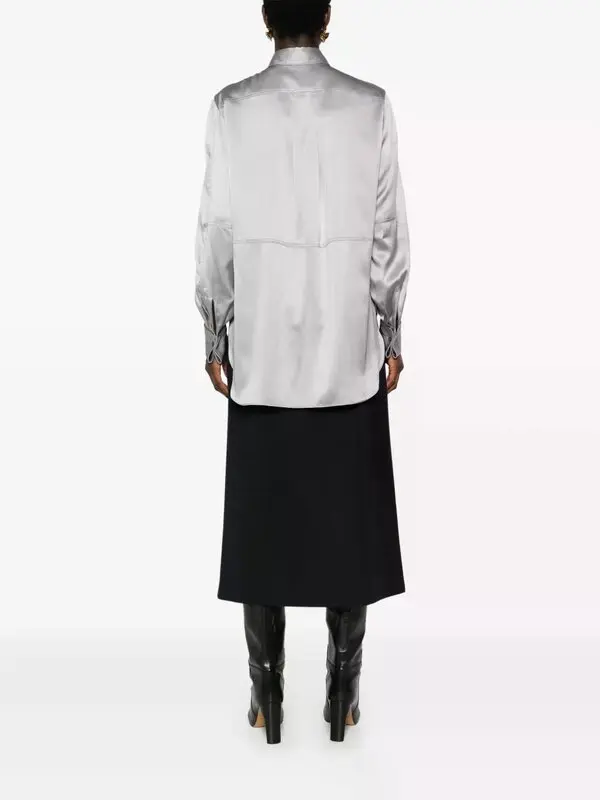 Brunello Cucinelli Long-sleeve Satin Shirt