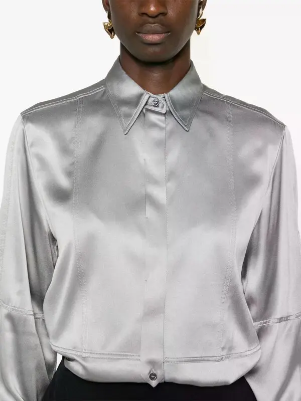 Brunello Cucinelli Long-sleeve Satin Shirt
