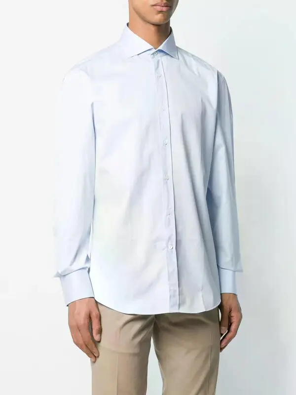 Brunello Cucinelli Spread Collar Shirt - Blue