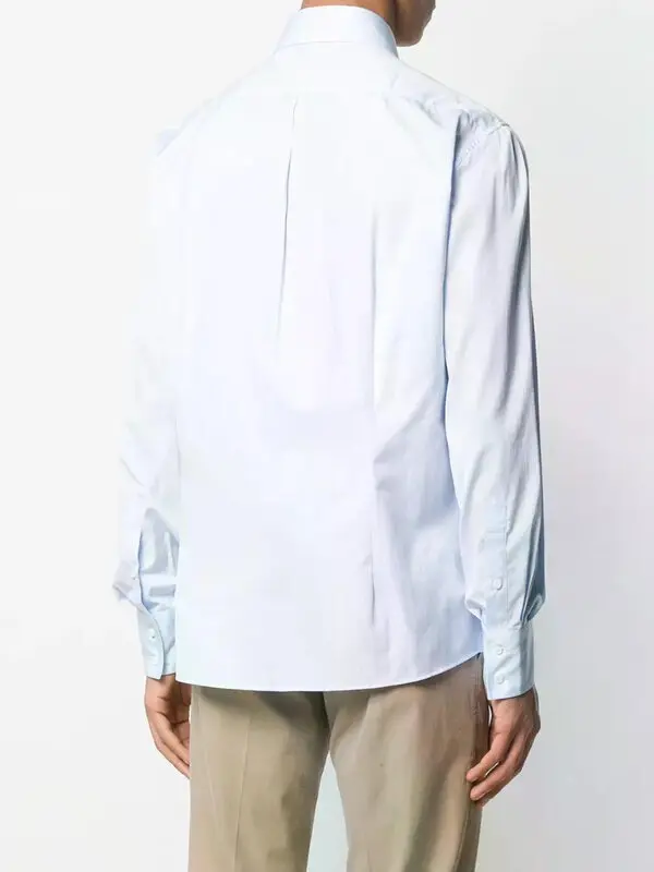Brunello Cucinelli Spread Collar Shirt - Blue