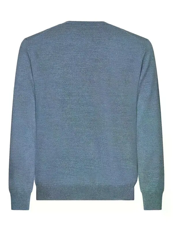 Etro Pegaso-embroidered Fine Knit Sweater - Blue