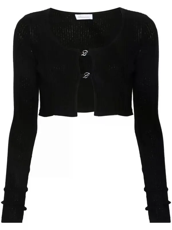 Blumarine Button Cardigan - Black