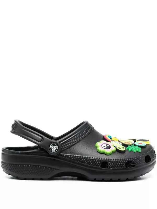 CROCS Hippie Freak Slingback Clogs - Black