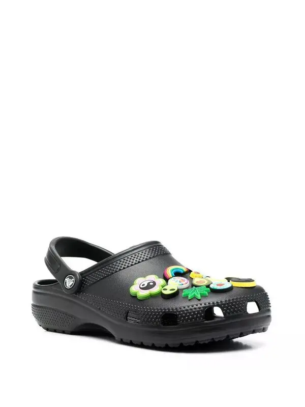 CROCS Hippie Freak Slingback Clogs - Black