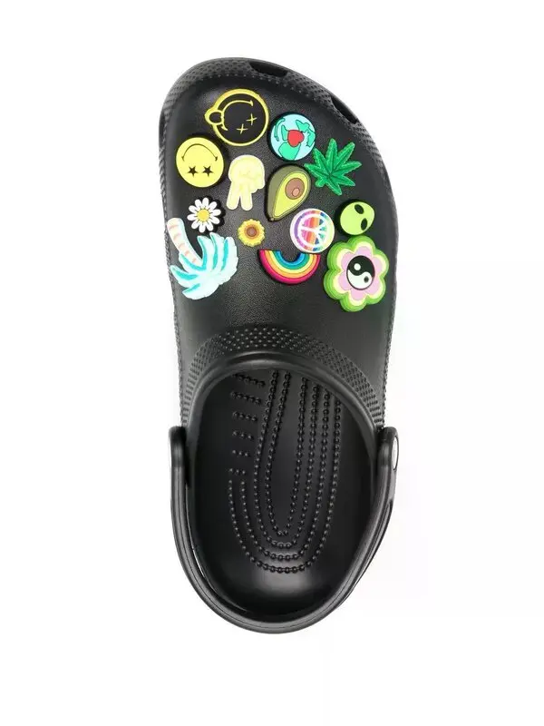 CROCS Hippie Freak Slingback Clogs - Black