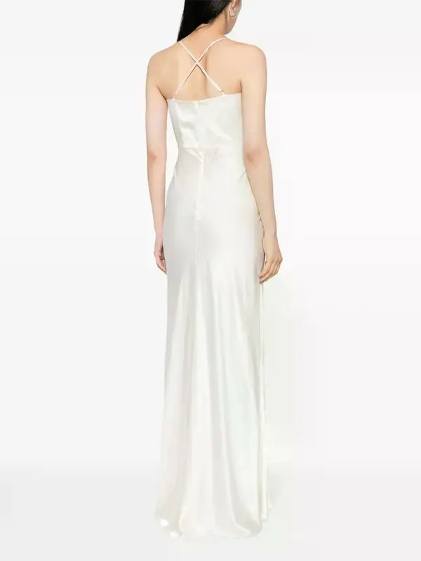 Michelle Mason Twisted-bodice Silk Gown
