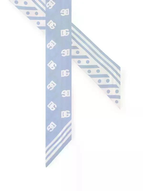 Dolce & Gabbana Dna Dg-logo Silk Scarf