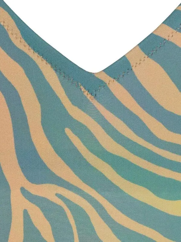 Anjuna Zebra-print Open-back One-piece