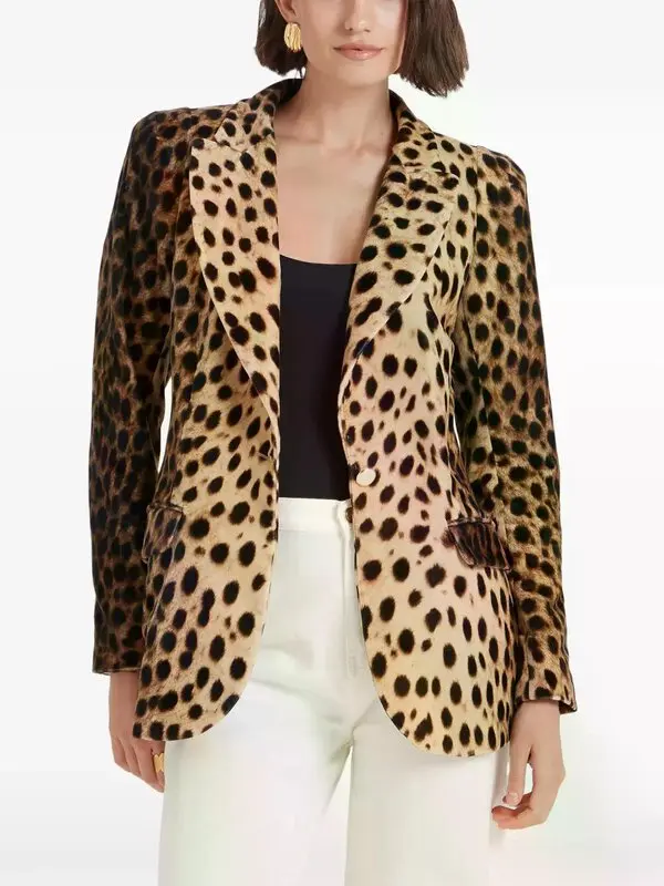 TEMPERLEY LONDON Nemera Leopard-print Cotton Blazer
