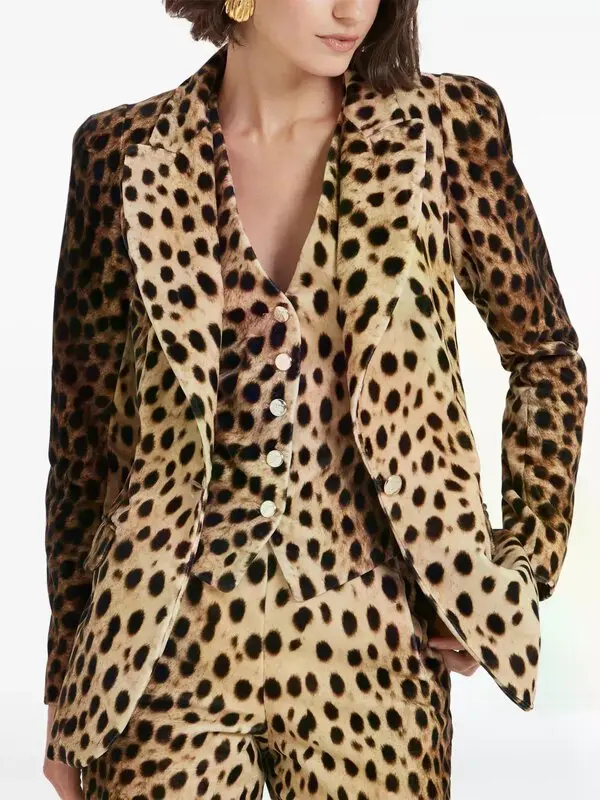 TEMPERLEY LONDON Nemera Leopard-print Cotton Blazer