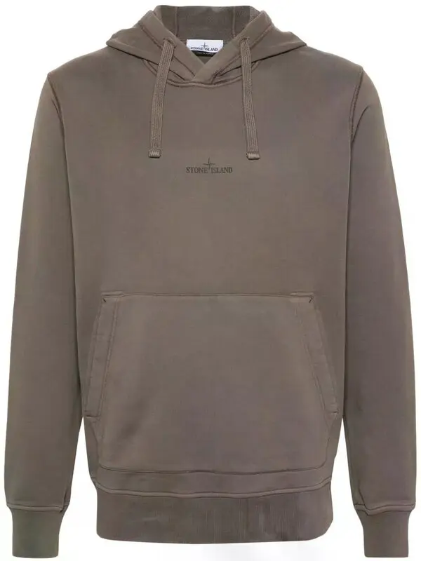 Stone Island Logo-print Cotton Hoodie