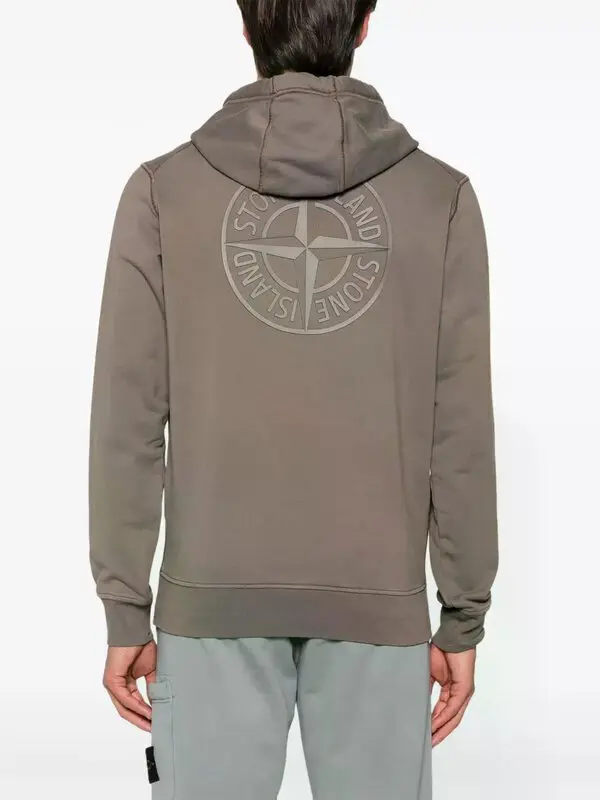 Stone Island Logo-print Cotton Hoodie
