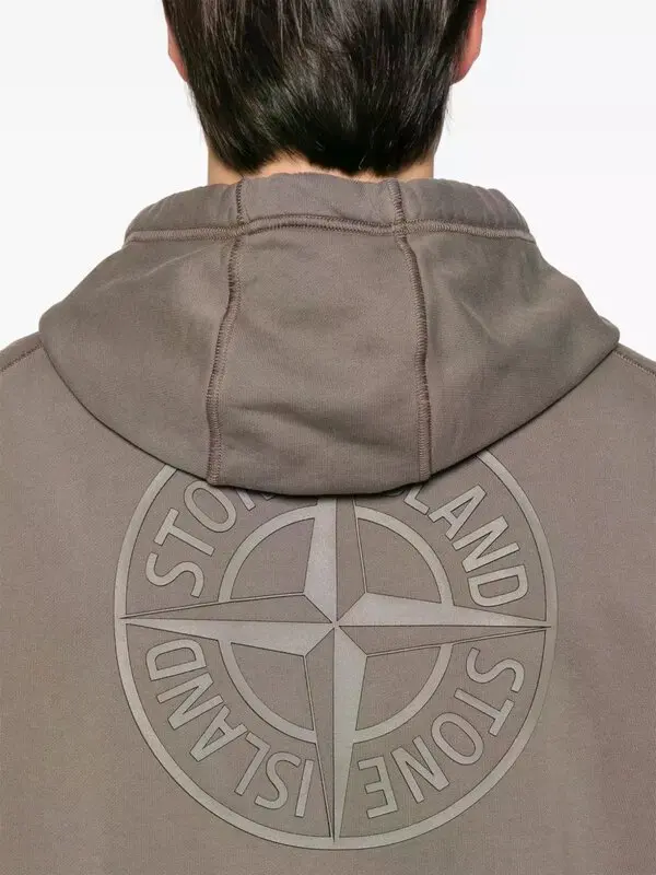 Stone Island Logo-print Cotton Hoodie
