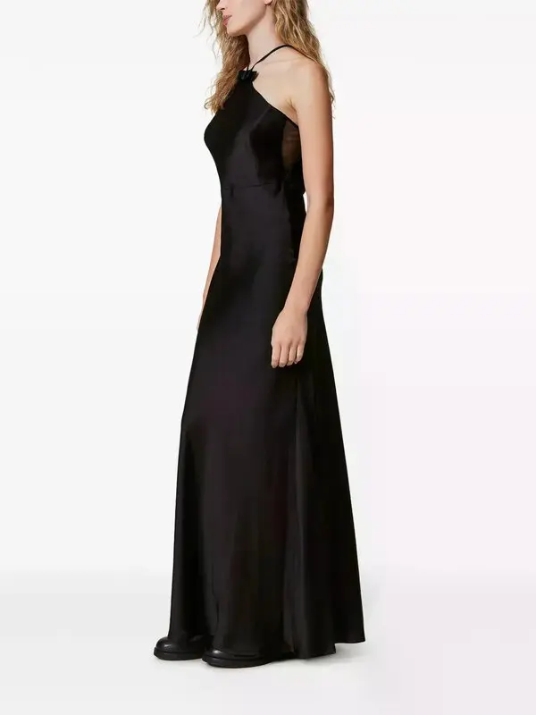 TWINSET Maxi Halterneck Satin Dress