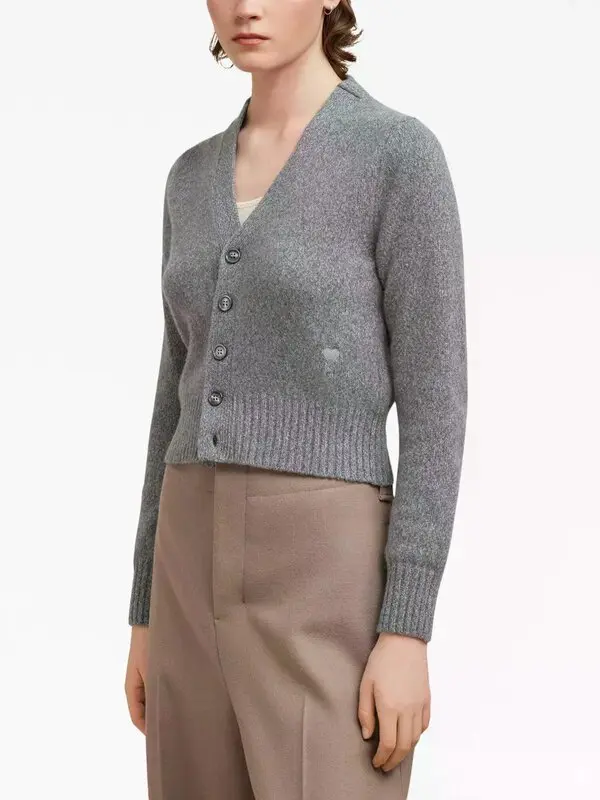 AMI Paris De Cœur Cardigan - Grey
