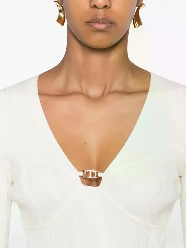 TWINSET Oval T-plaque Top