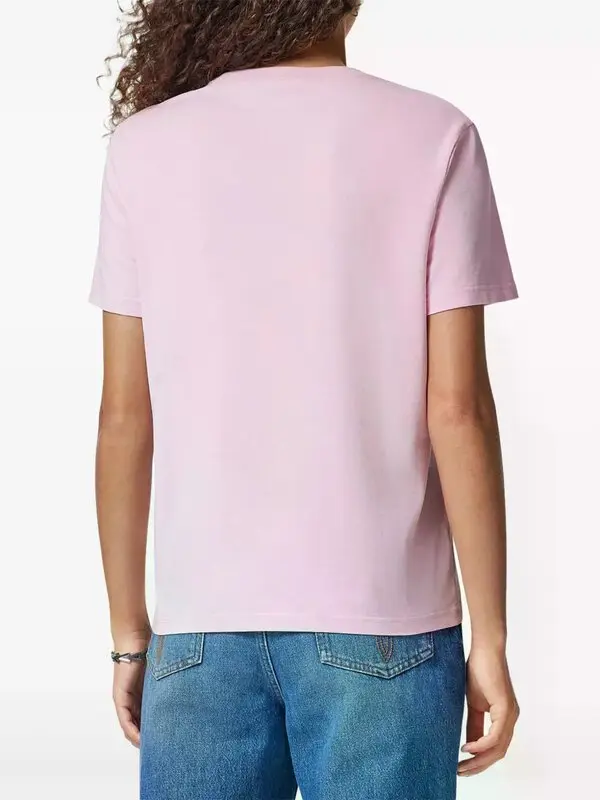 Versace Logo-embroidered Fringed T-shirt