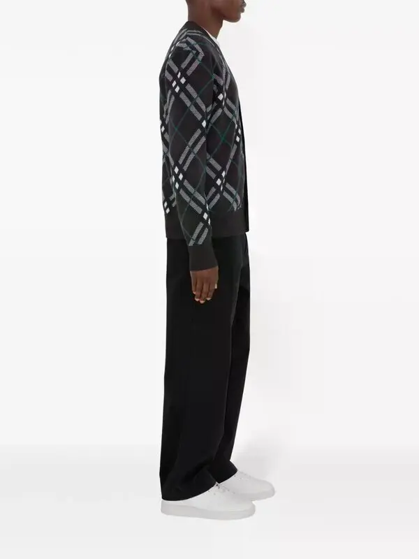Burberry Check-print V-neck Cardigan