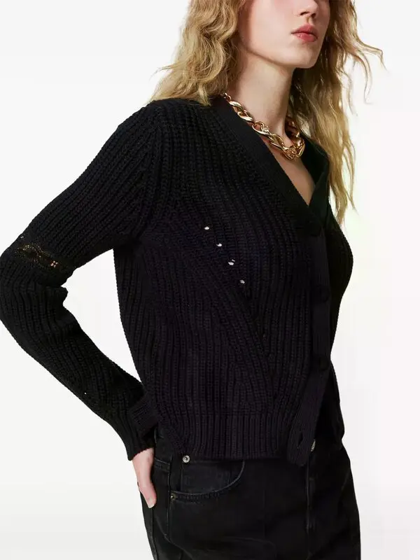 TWINSET Lace-panel Knitted Cardigan