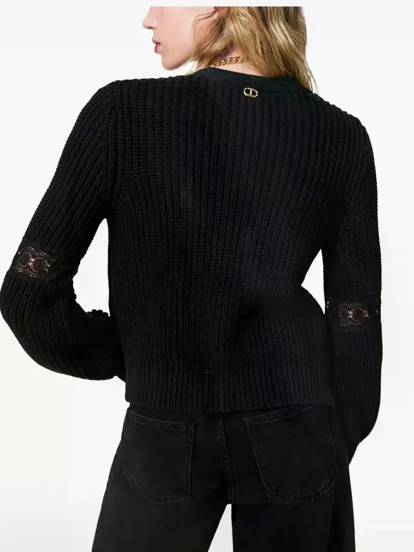 TWINSET Lace-panel Knitted Cardigan